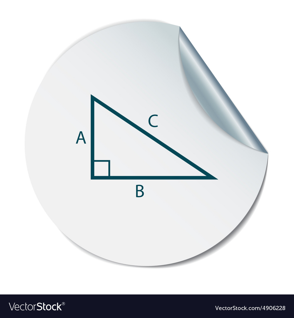 Triangle math symbol icon geometry learning math Vector Image