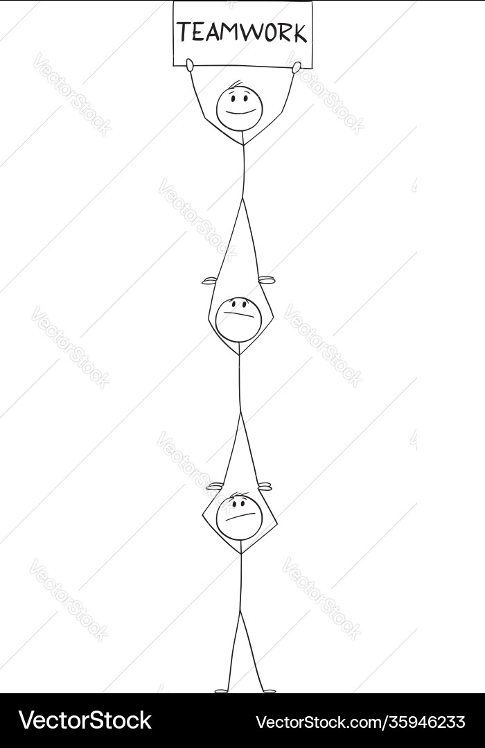 Cartoon group men or businessmen Royalty Free Vector Image
