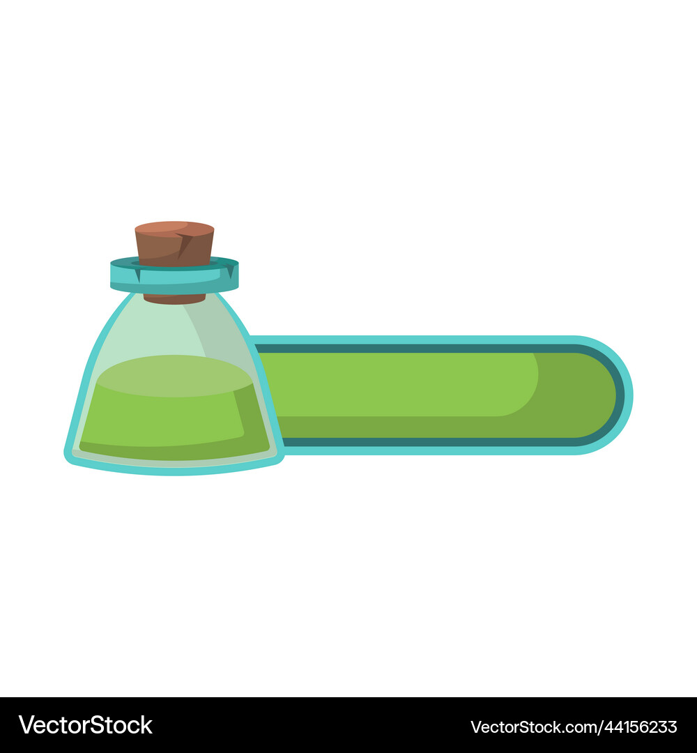 Game icon of bottle with poison or elixir Vector Image