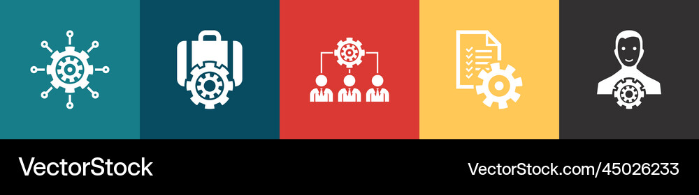 Management Icon Set - Business Concepts Royalty Free Vector