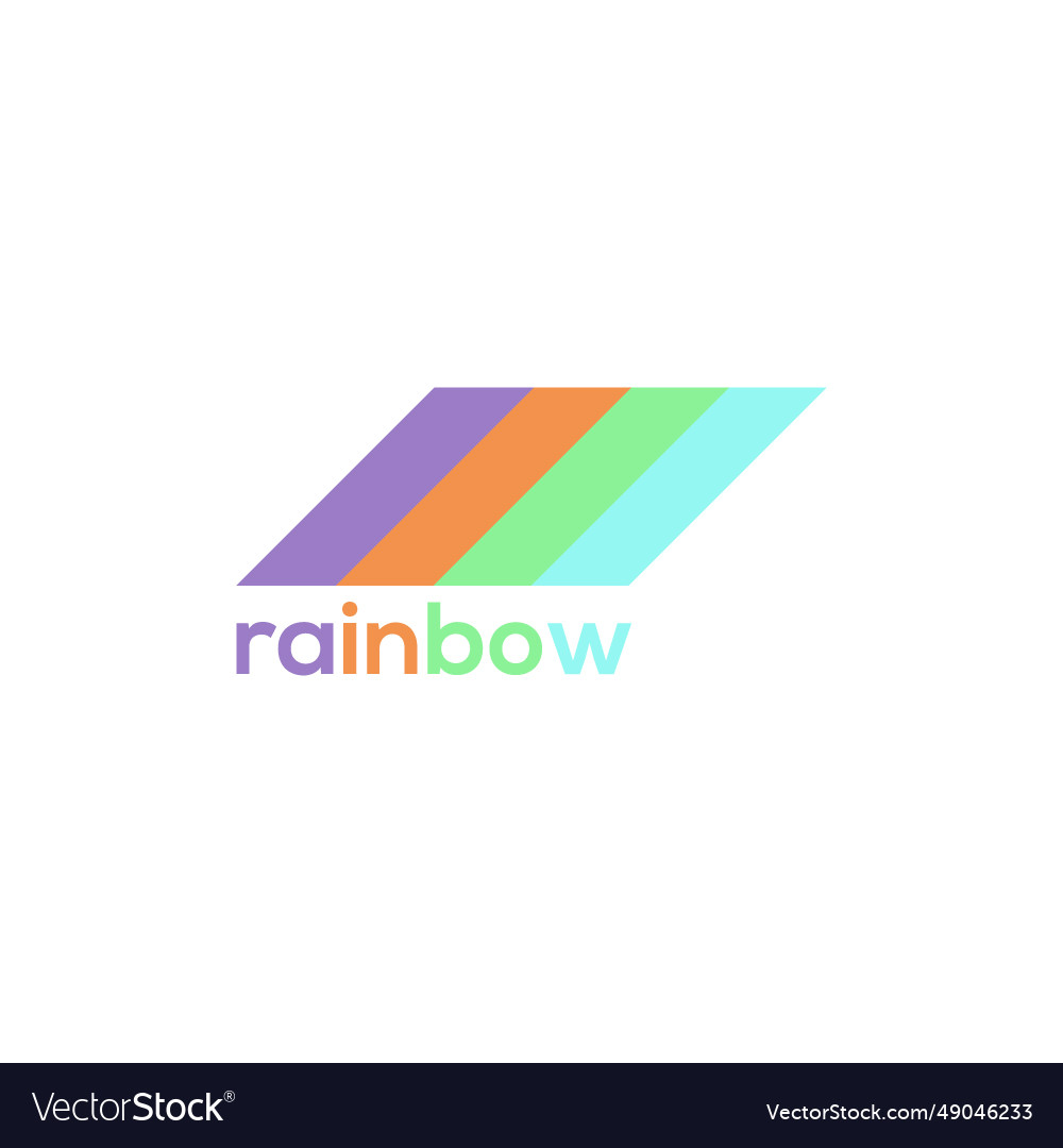 Rainbow logo Royalty Free Vector Image - VectorStock