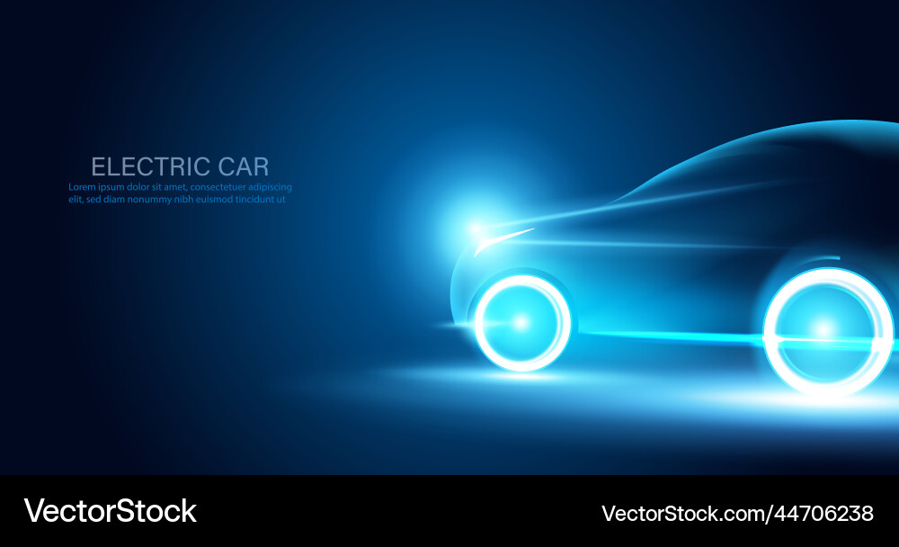 Abstract electric cars Royalty Free Vector Image