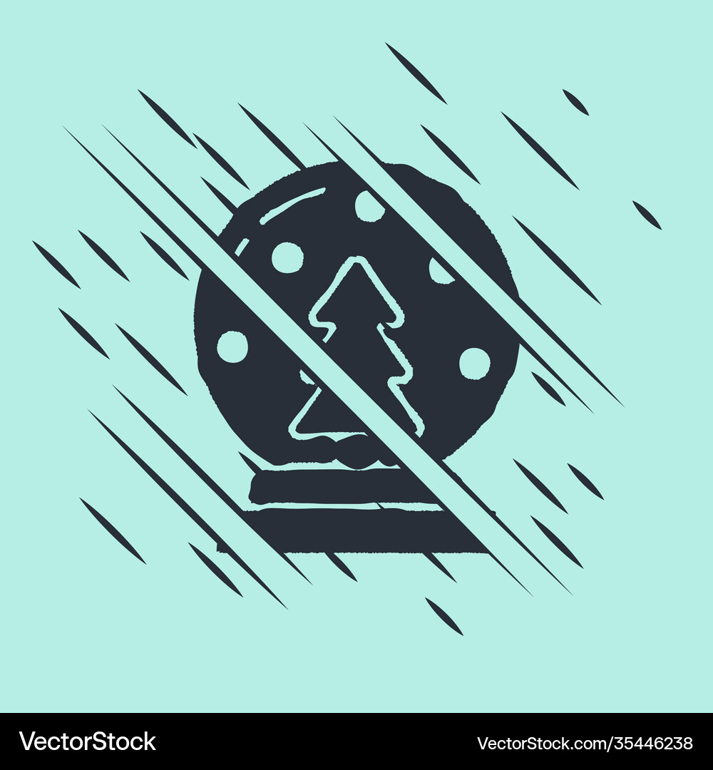 Black christmas snow globe with fallen snow Vector Image