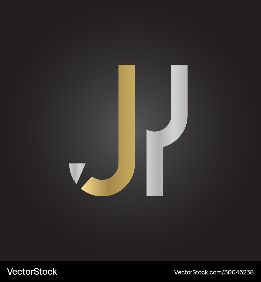 Creative letter jy logo design template initial Vector Image