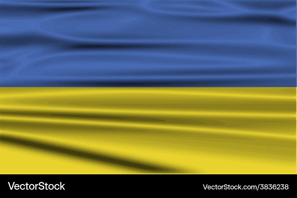 Flag of ukraine with old texture Royalty Free Vector Image
