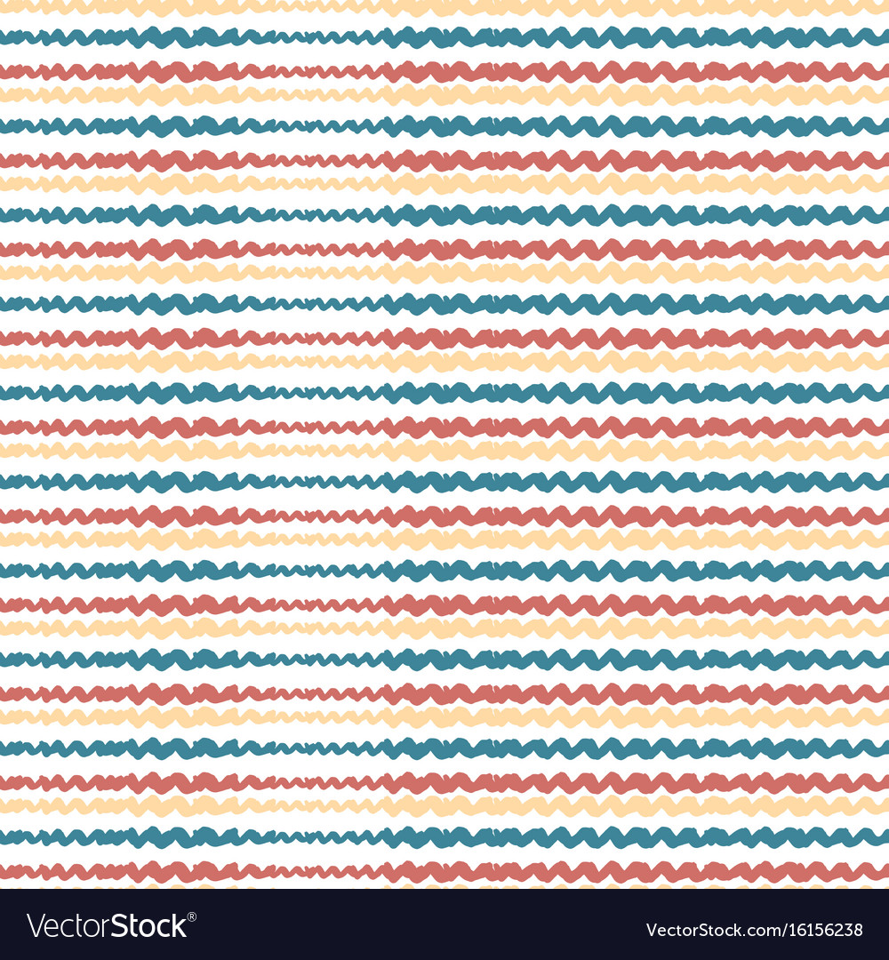 Hand drawn seamless wavy pattern abstract Vector Image