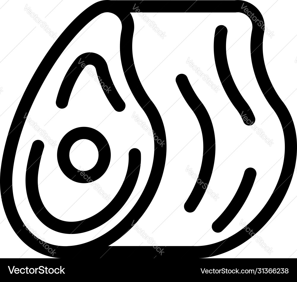 Meat icon outline style Royalty Free Vector Image