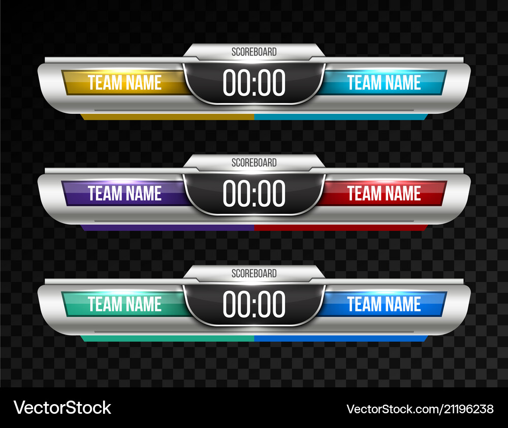 Modern Digital Scoreboard Royalty Free Vector Image