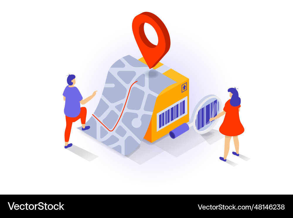 Transportation and logistics concept in 3d Vector Image