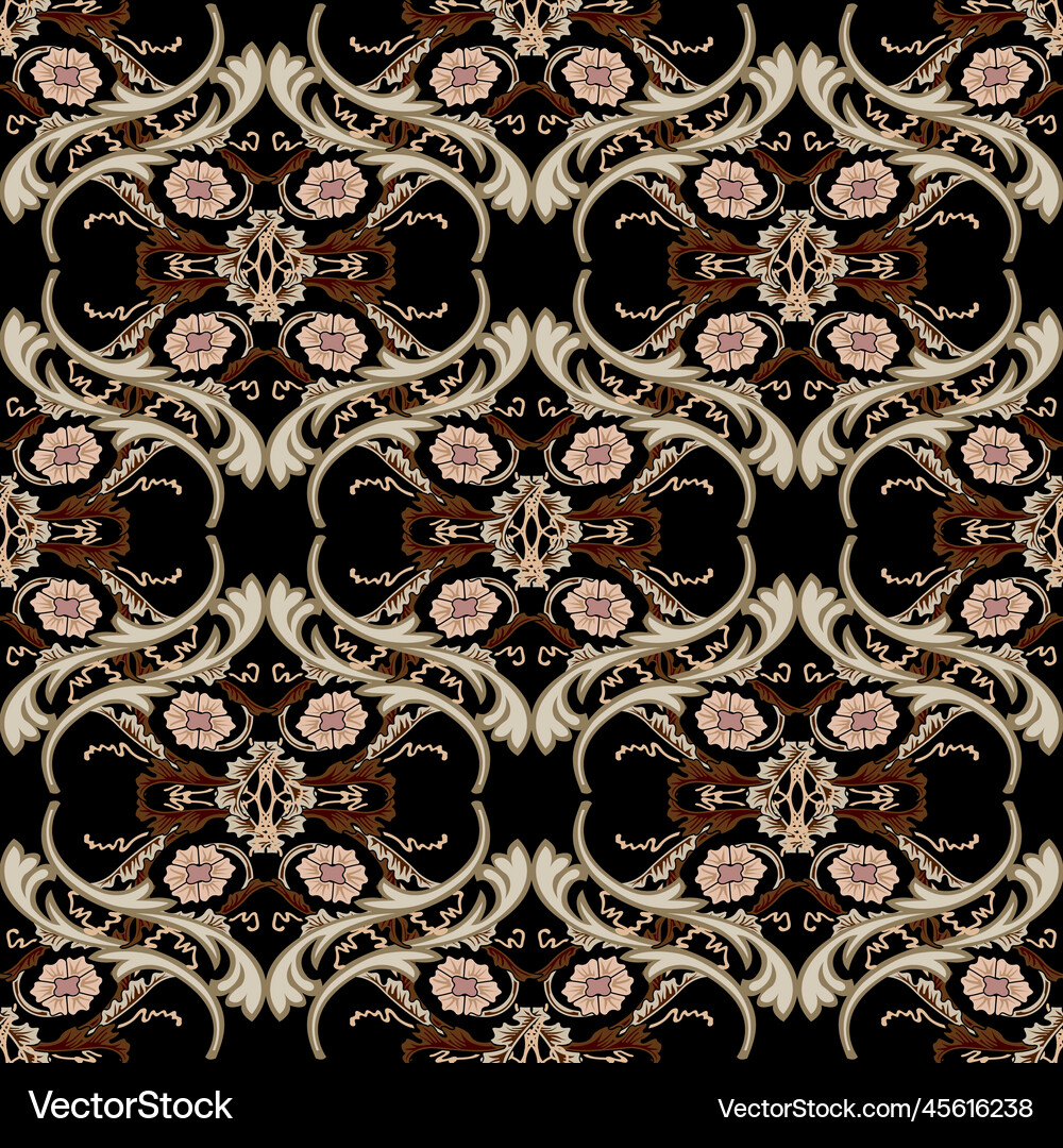 Vintage baroque style seamless pattern ornamental Vector Image