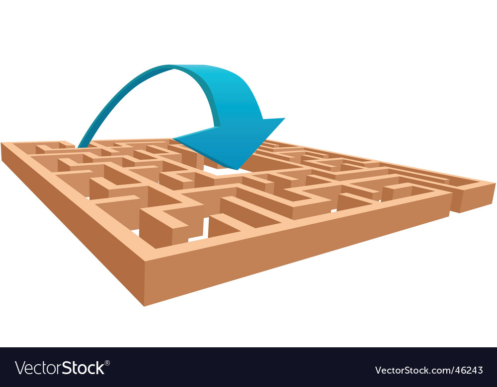 Arrow solution Royalty Free Vector Image - VectorStock