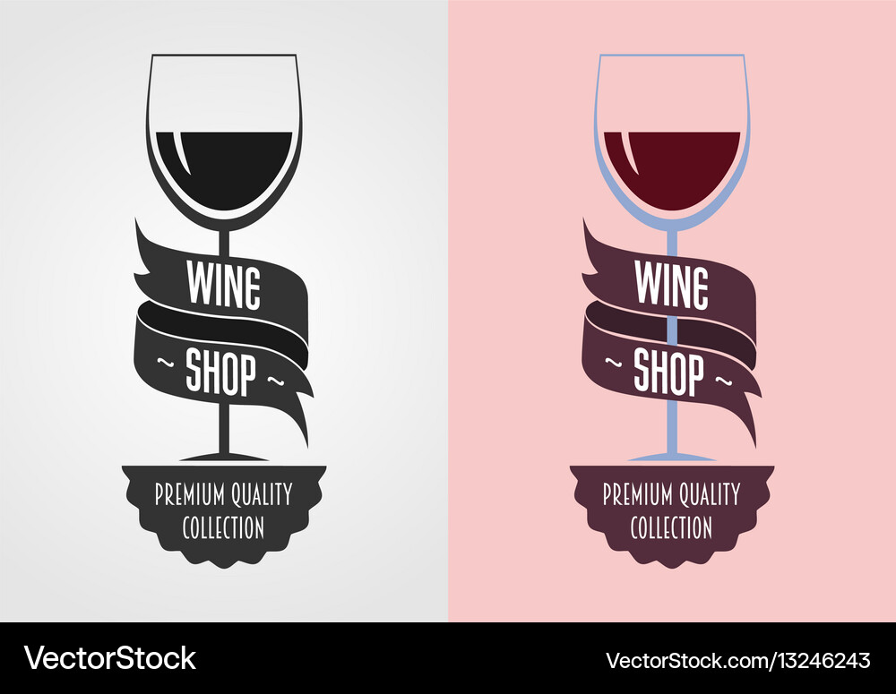 Badge logo or label for wine winery Royalty Free Vector