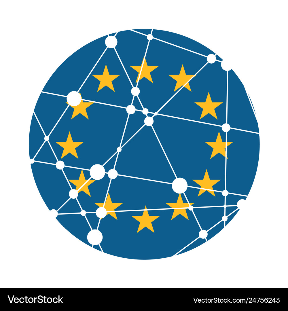 European union flag concept Royalty Free Vector Image