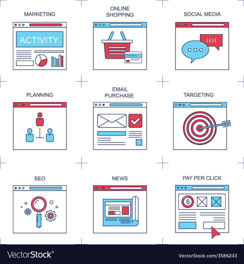 Flat design modern concept Royalty Free Vector Image