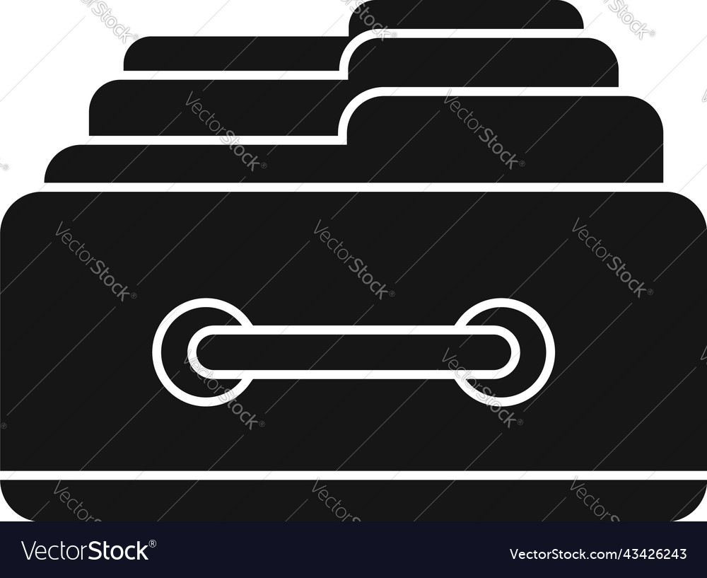 Folder drawer icon simple platform system Vector Image
