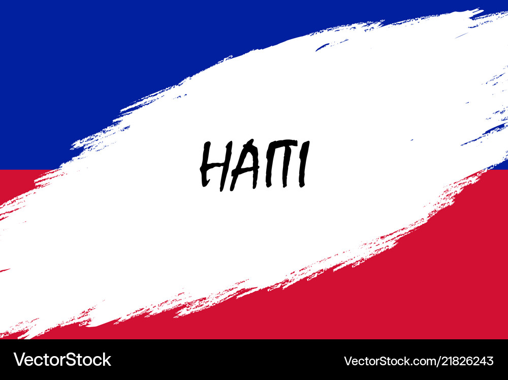 Grunge Haiti Flag Background Royalty Free Vector Image