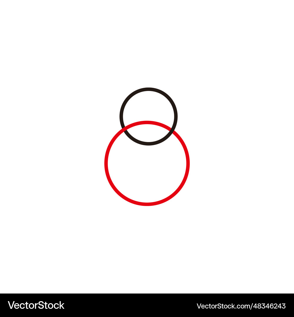 Number 8 circle lines geometric symbol simple logo