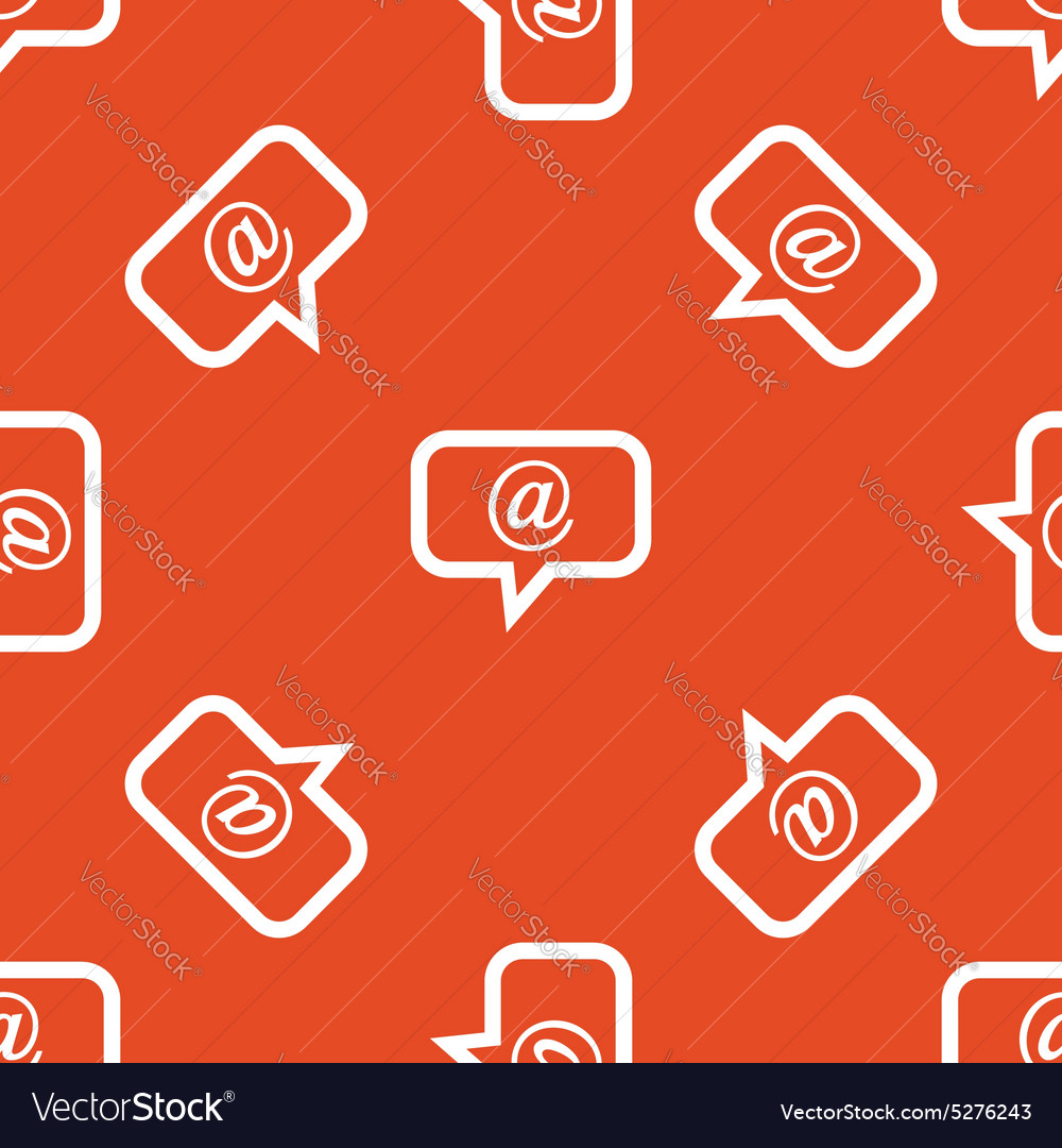 Orange mail message pattern Royalty Free Vector Image