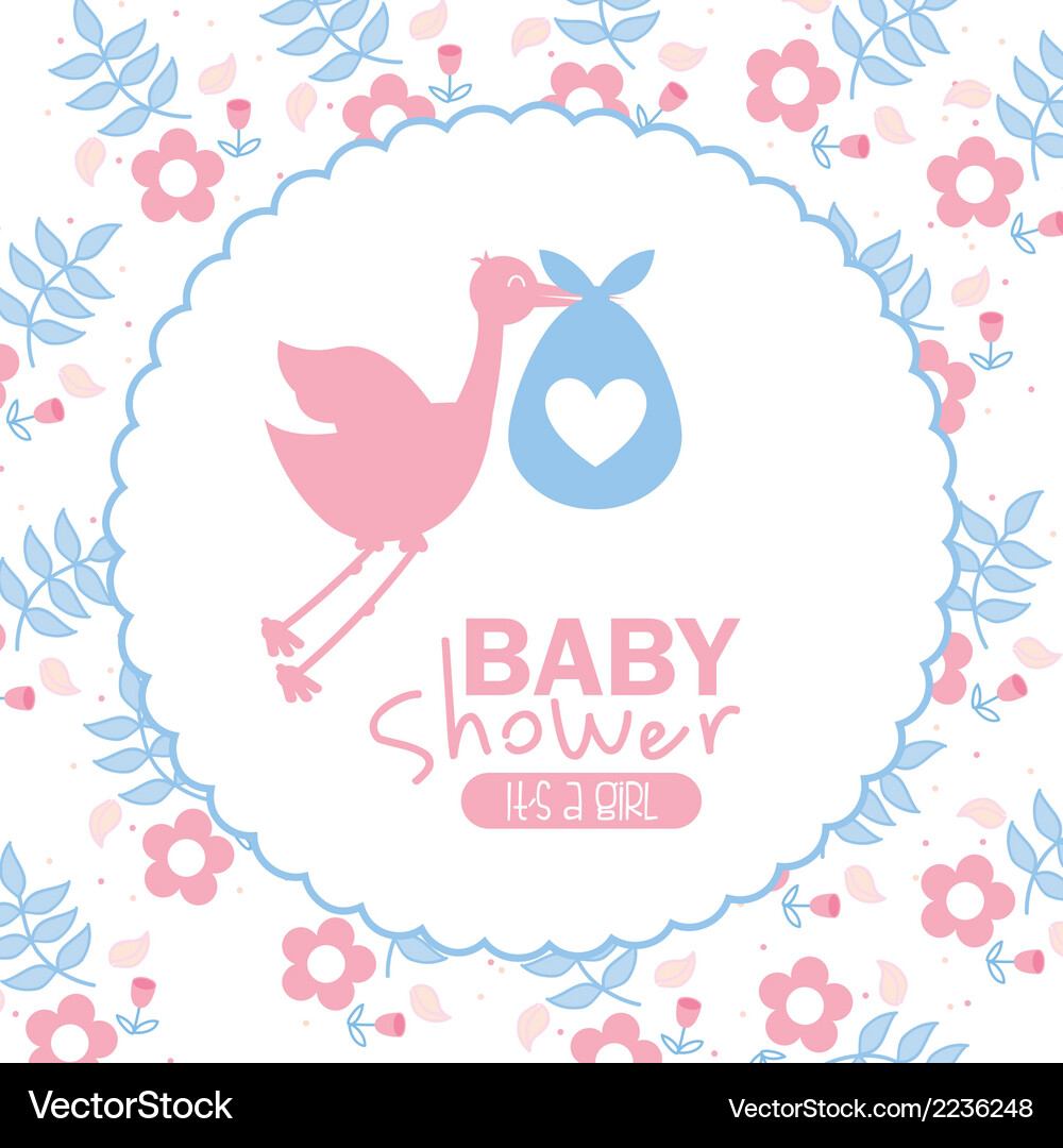 Baby shower design over white background Vector Image