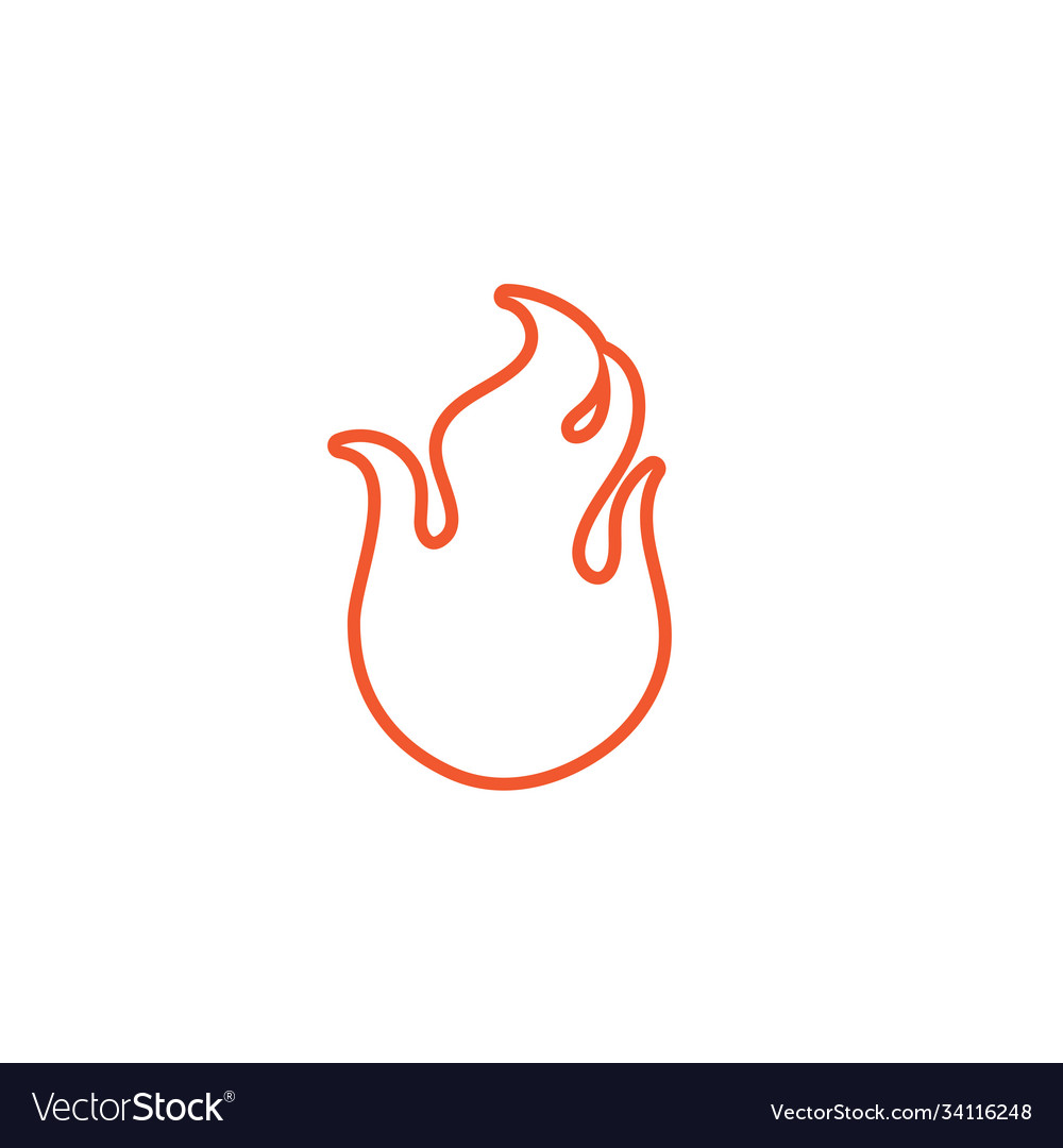 Fire flame design template Royalty Free Vector Image