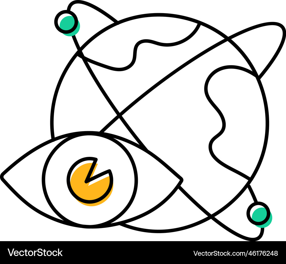Global monitoring Royalty Free Vector Image - VectorStock