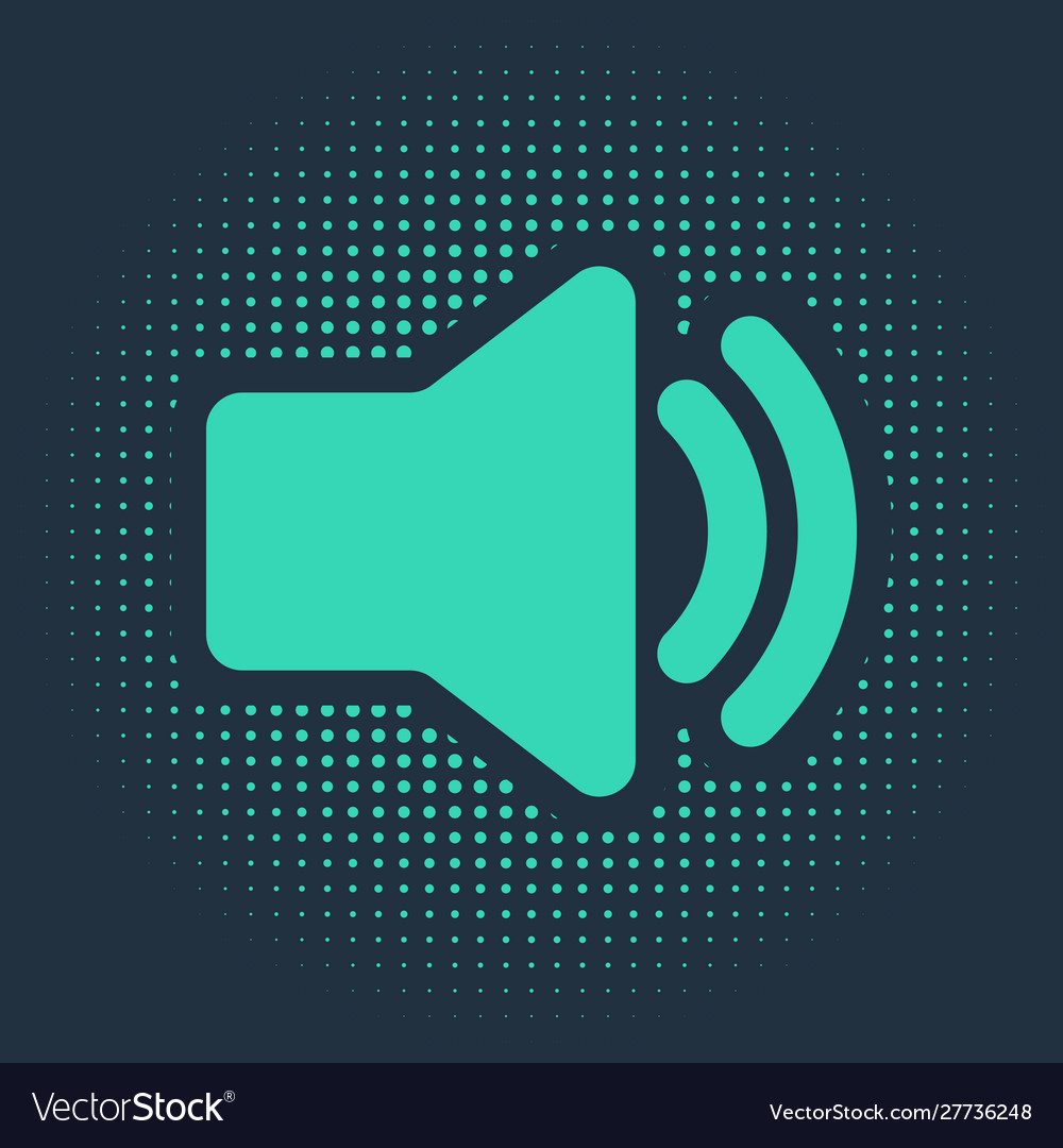 Green speaker volume icon - audio voice sound Vector Image