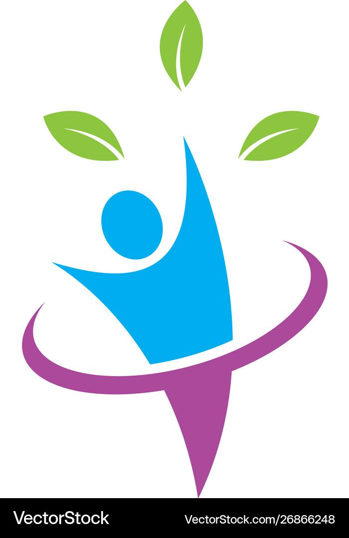 Human health symbol design Royalty Free Vector Image