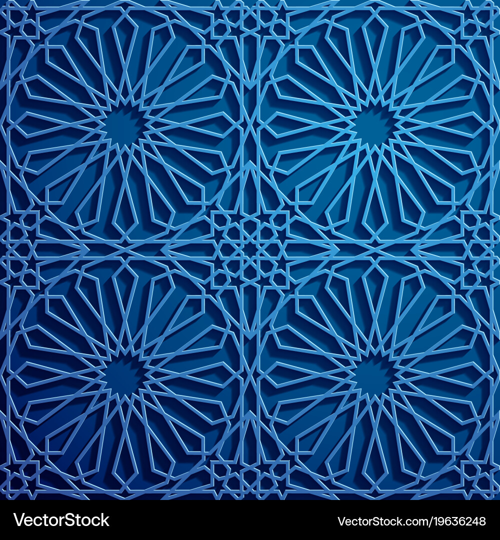 Islamic ornament persian motiff 3d Royalty Free Vector Image
