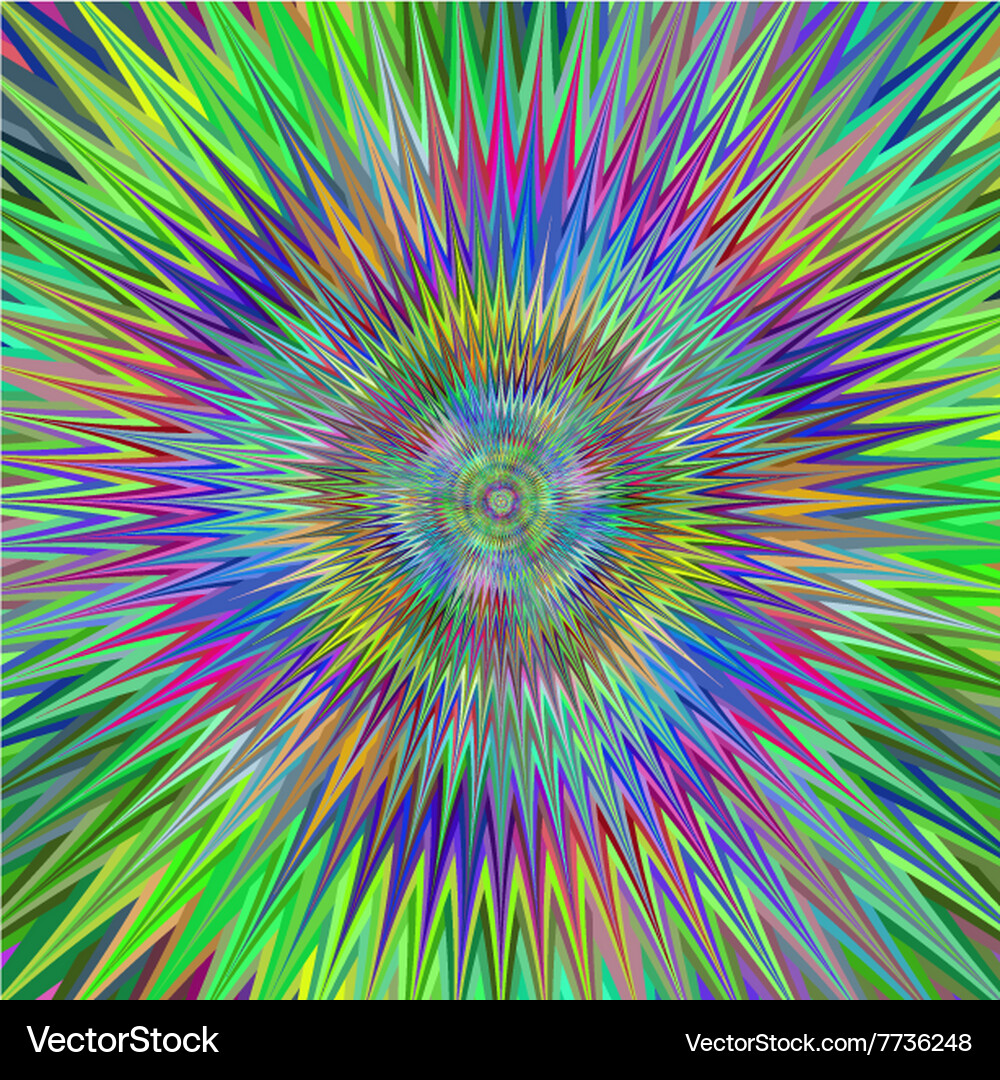 Multicolor hypnotic star fractal background Vector Image