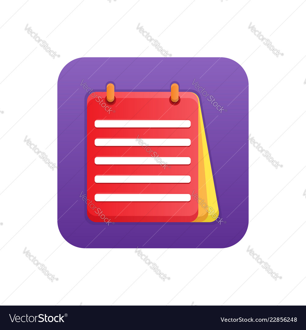 Notebook flat icon Royalty Free Vector Image - VectorStock
