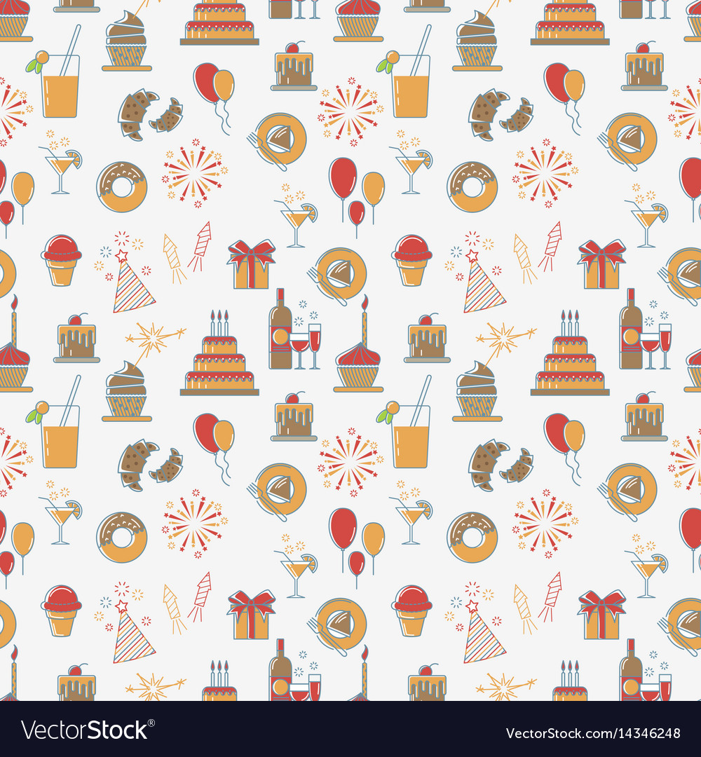 Party seamless pattern Royalty Free Vector Image