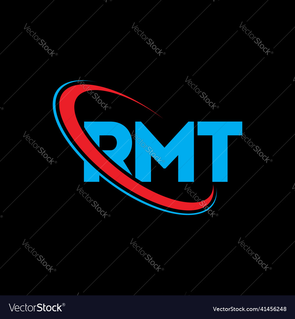 Rmt logo letter design Royalty Free Vector Image