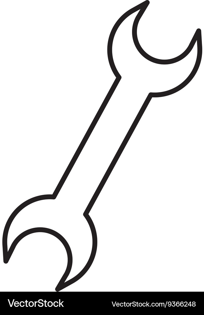 Wrench icon isolated design Royalty Free Vector Image
