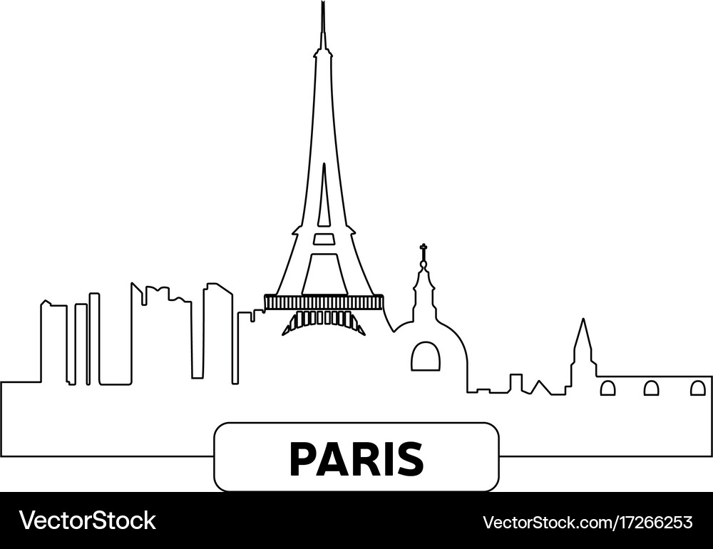 Cityscape of paris Royalty Free Vector Image - VectorStock