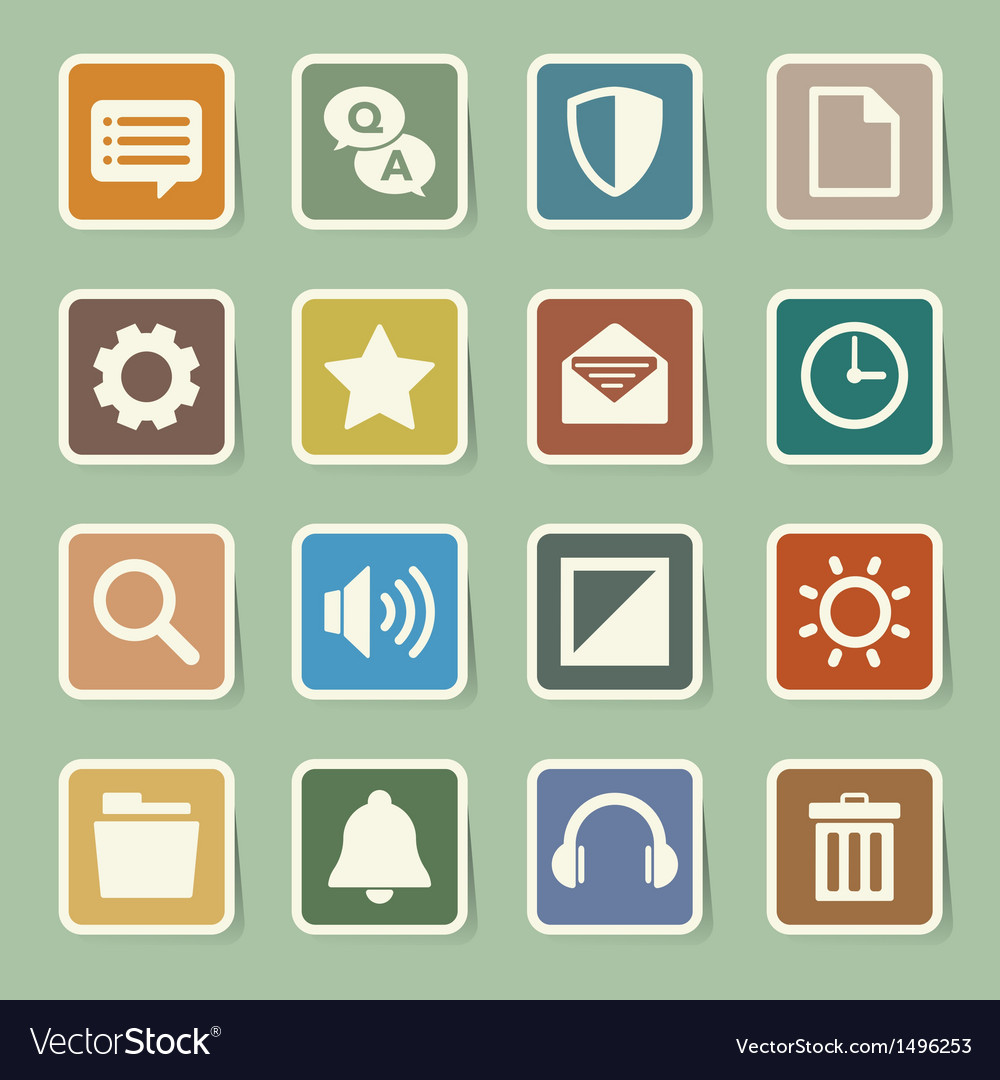 Computer menu icons set eps 10 Royalty Free Vector Image