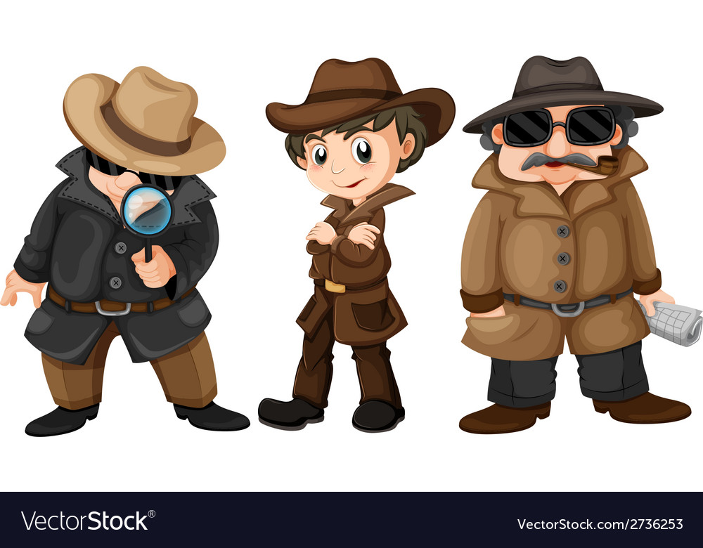 Detectives Royalty Free Vector Image - VectorStock Detectives Royalty Free Vector Image - VectorStock