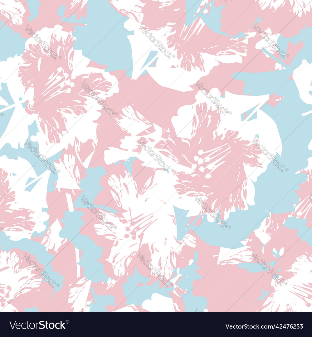 Floral brush strokes seamless pattern design Vector Image