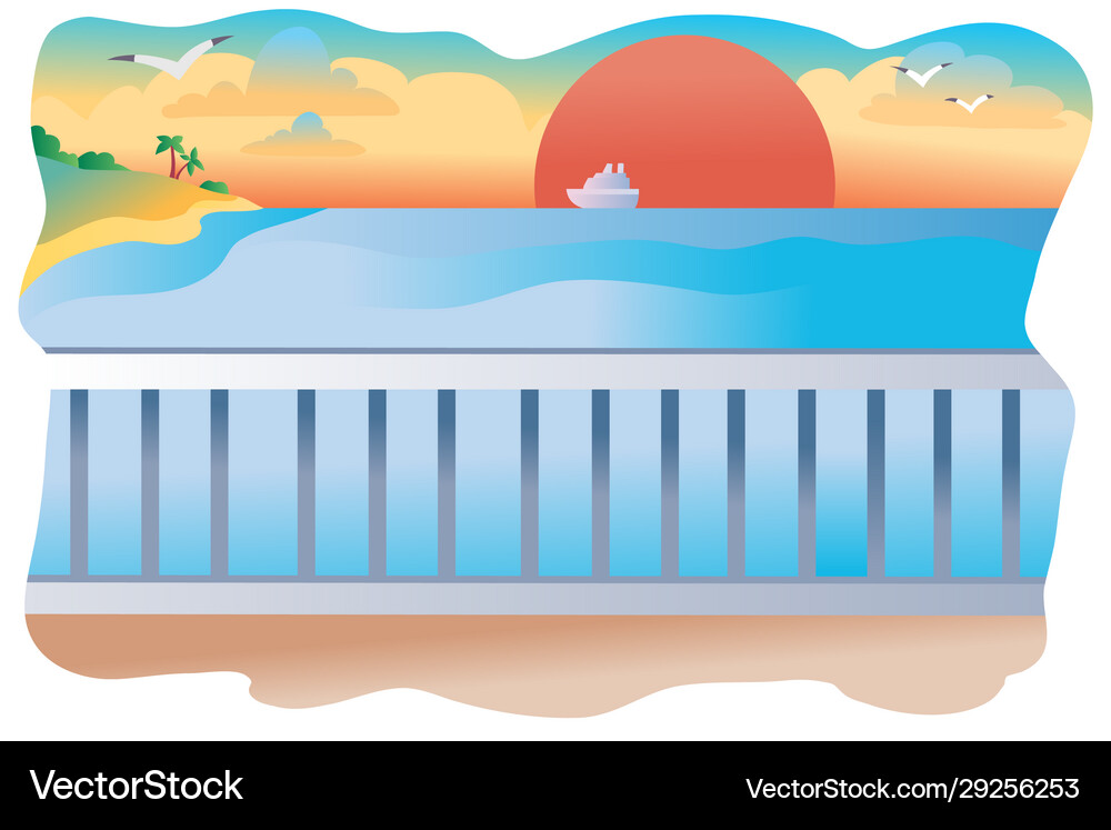 Landscape embankment on which due Royalty Free Vector Image
