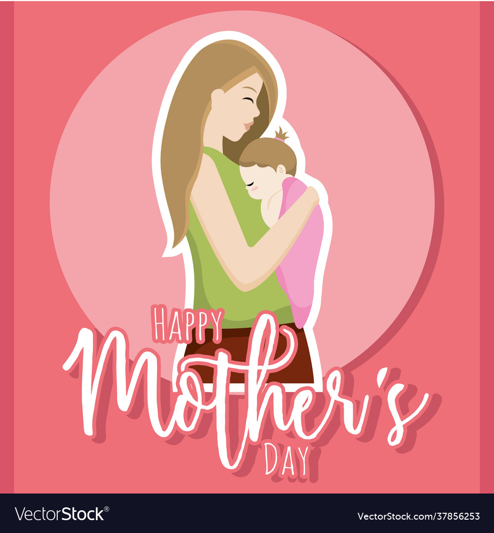 Mother carrying her daughter Royalty Free Vector Image Mother carrying her daughter Royalty Free Vector Image