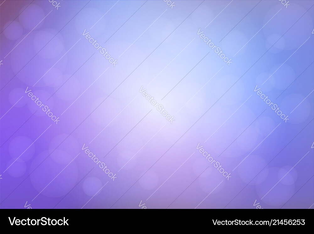 Pale purple blue blurred background with bokeh Vector Image