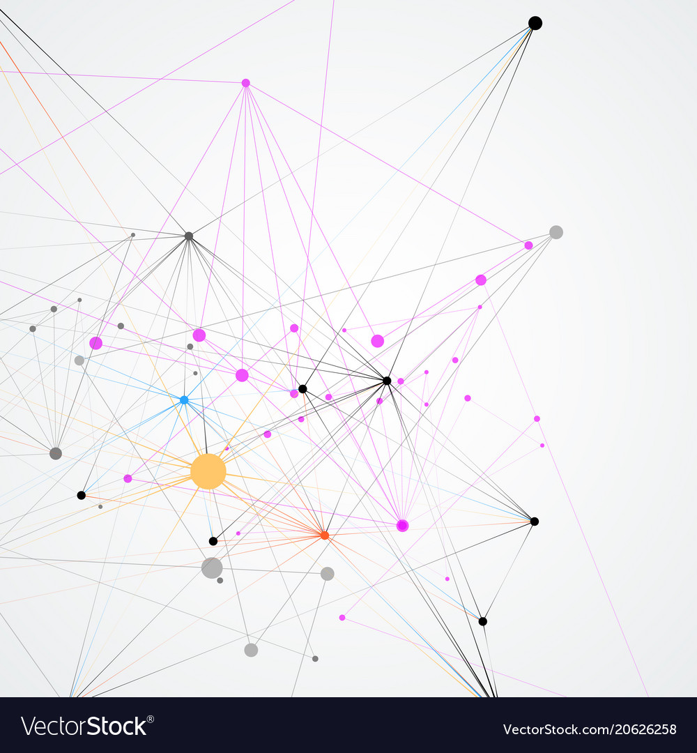 Abstract Molecular Network Pattern Royalty Free Vector Image