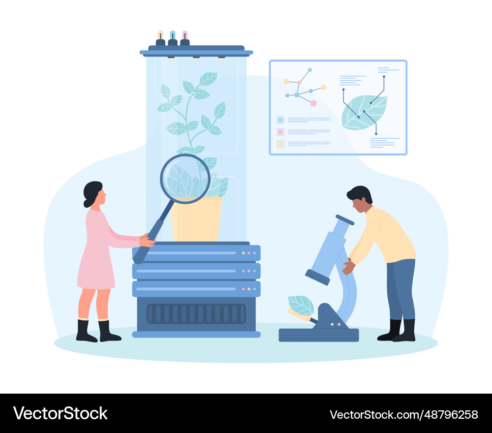 Agriculture and biotechnology lab research Vector Image