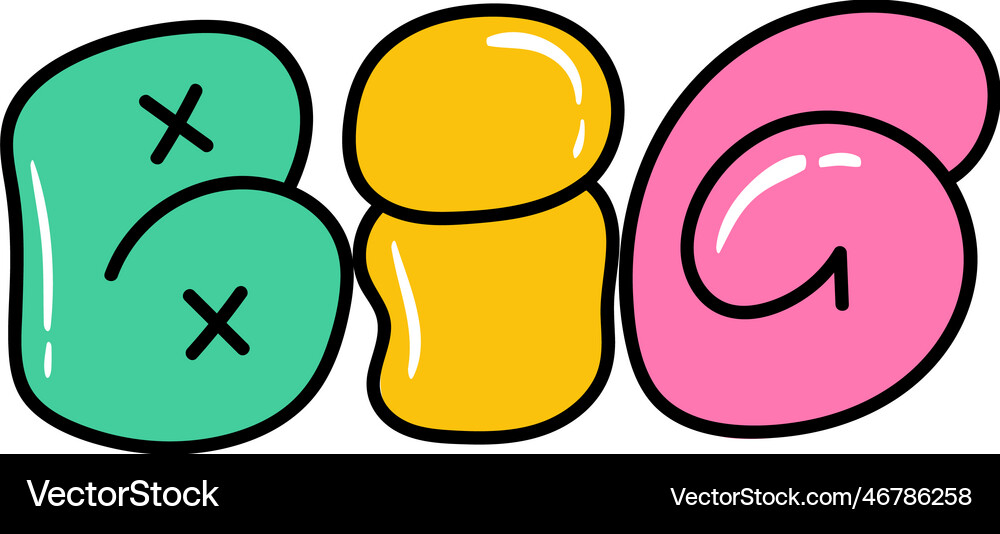 Big lettering street graffiti Royalty Free Vector Image