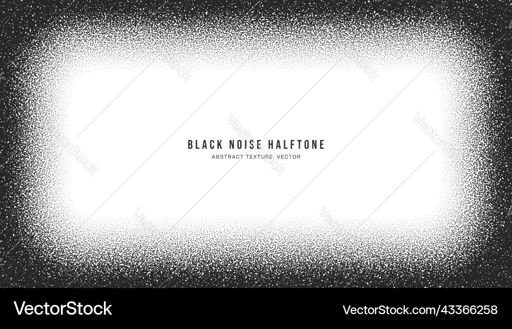 Black noise stipple dots halftone vignette Vector Image