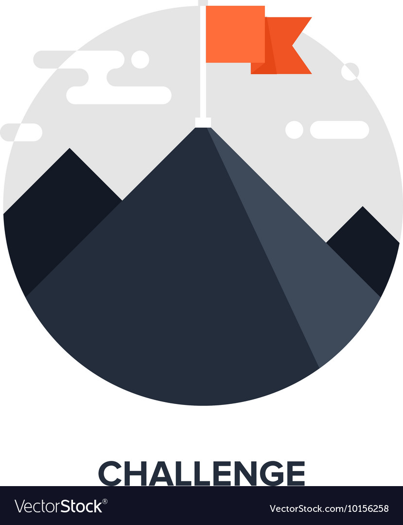Challenge flat concept Royalty Free Vector Image