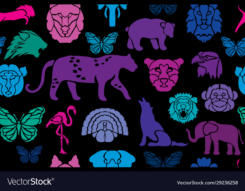 Faunaseamless pattern Royalty Free Vector Image