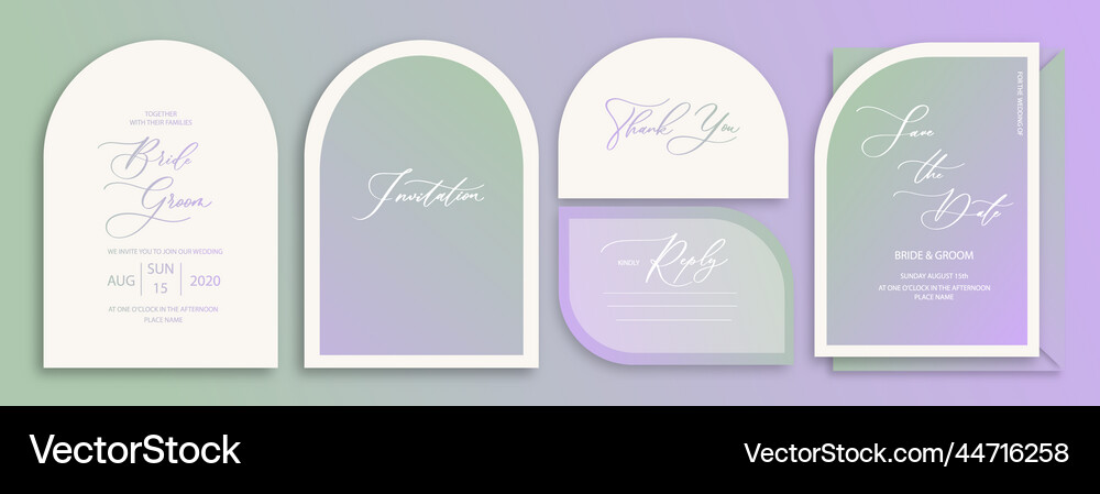 Luxury arch wedding invitation card background Vector Image