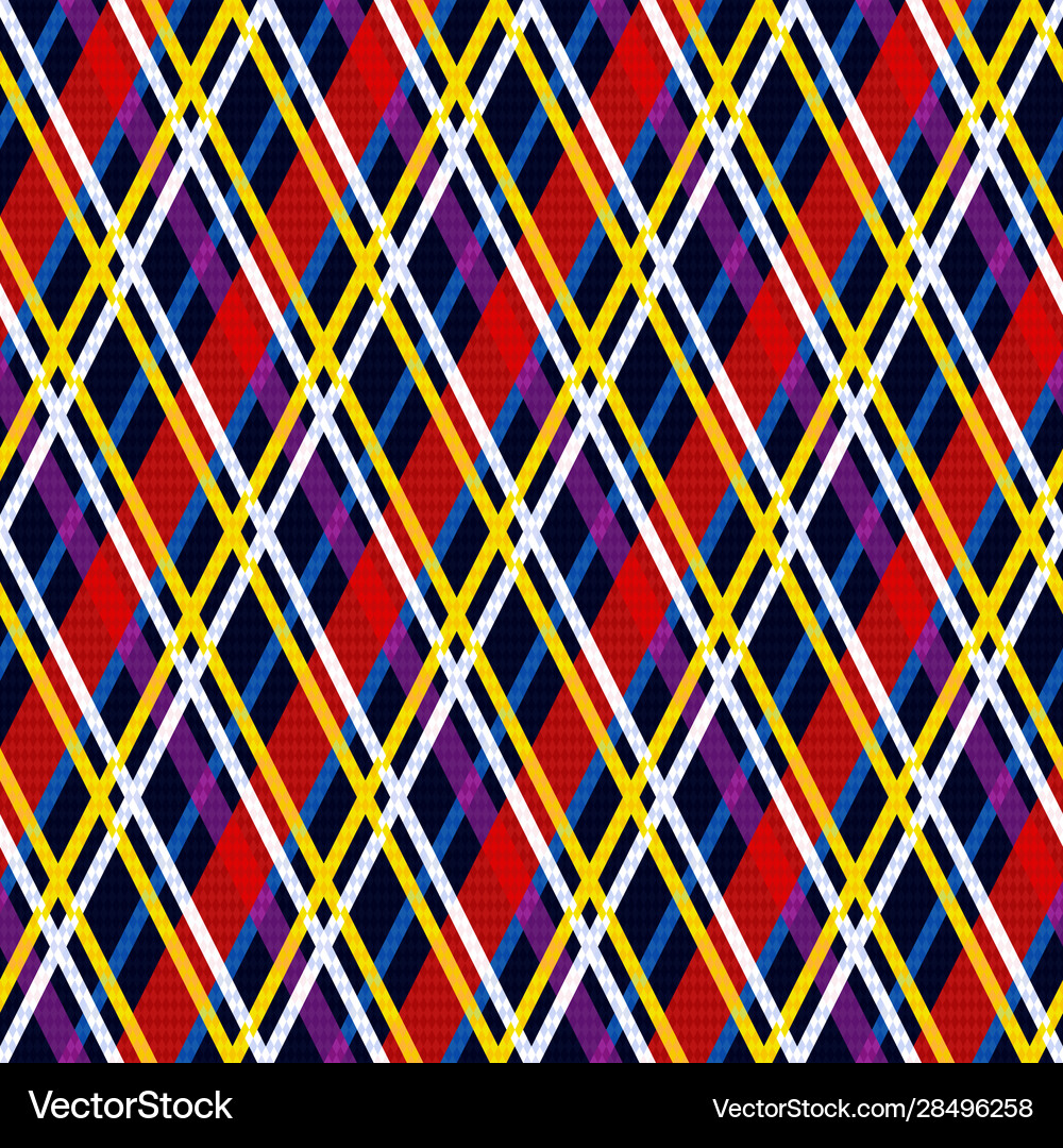 Rhombic seamless pattern in various motley colors Vector Image