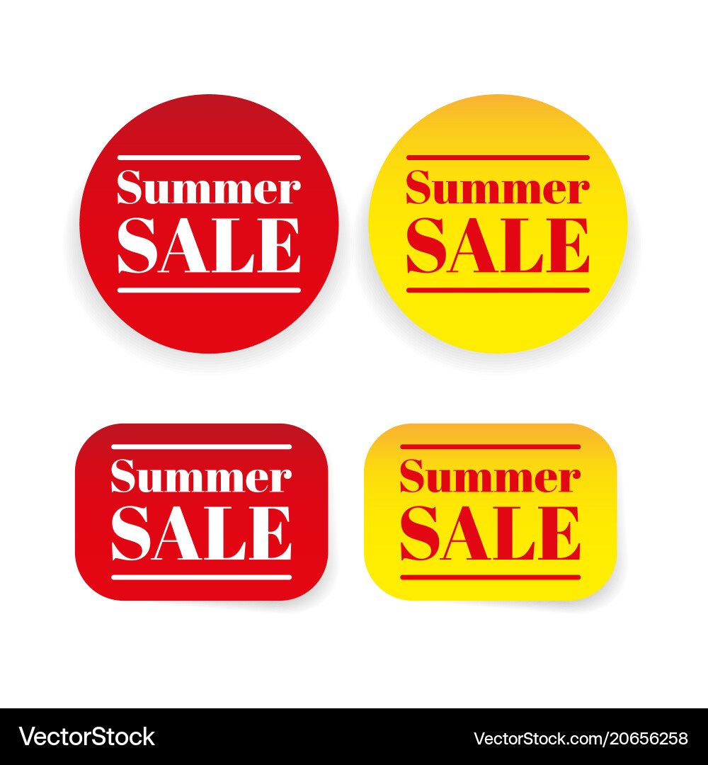 Summer sale sticker label Royalty Free Vector Image