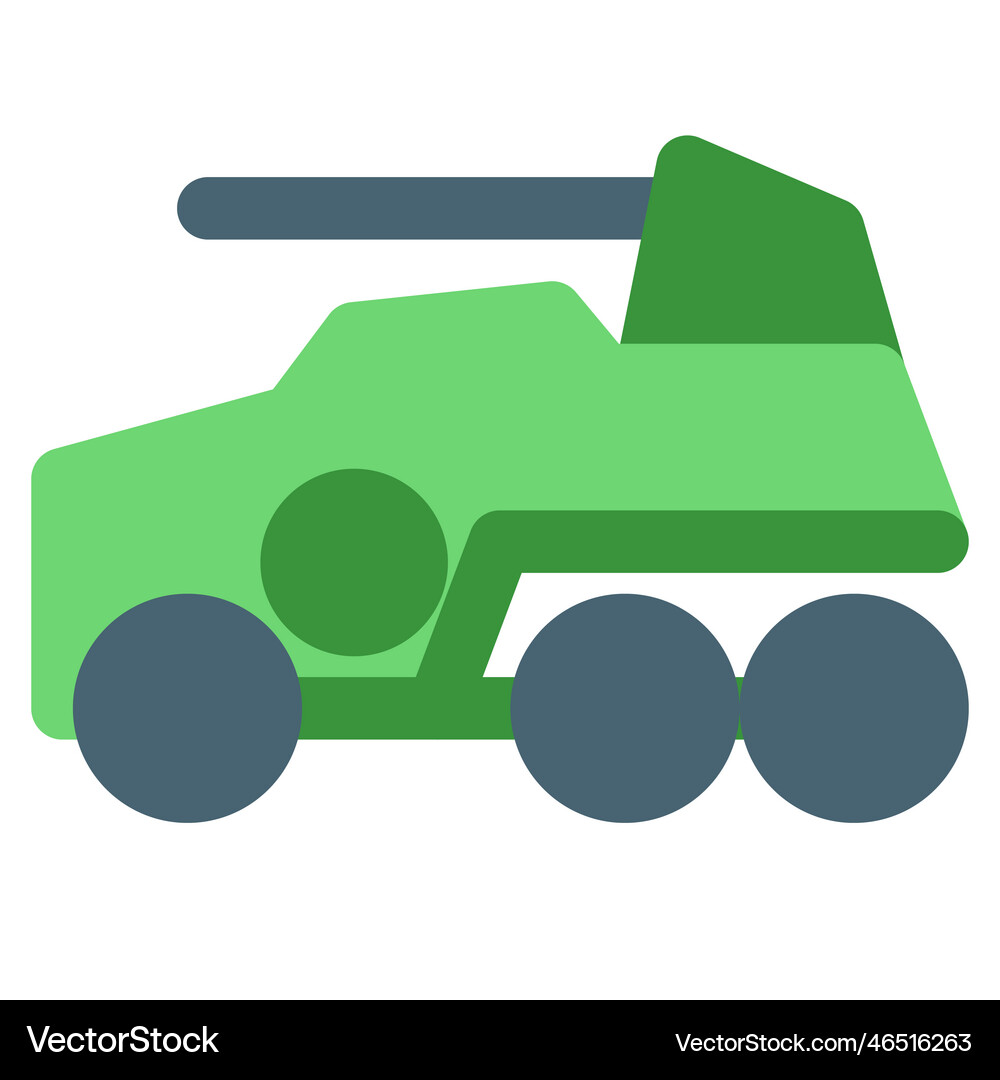 A strong cannon-equipped wheeled vehicle Vector Image